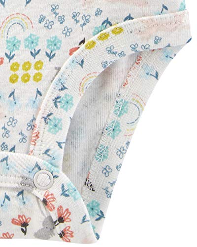 Simple Joys by Carter's Baby Girls' 5-Pack Long-Sleeve Bodysuit, Dots/Floral/Hearts/Owl, 24 Months