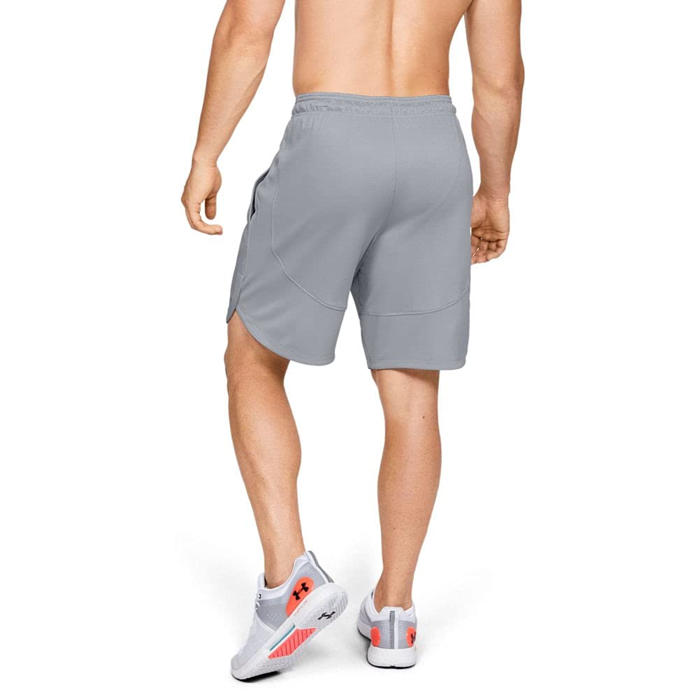 Under Armour Knit Training Shorts, Mod Gray (011)/Black, Large