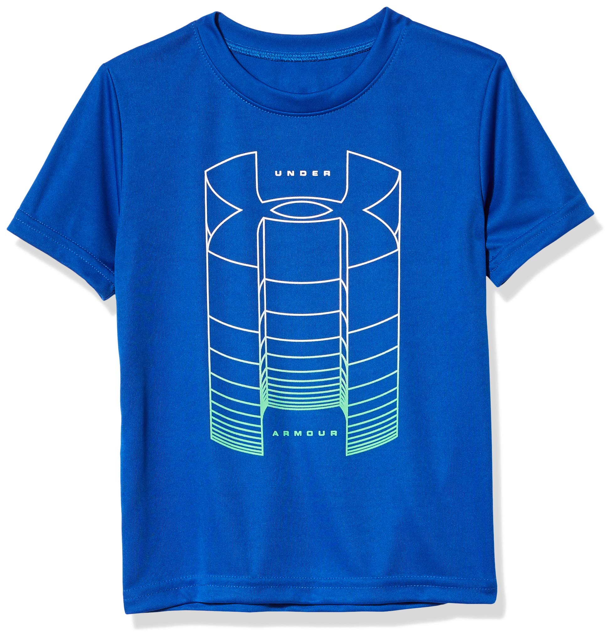 Under Armour Little Boy's UA Rising Logo SS Shirt, Versa Blue, 4