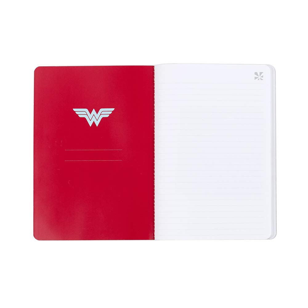 Wonder Woman x Erin Condren (College Ruled Layout) Lined Journal 5.75" x 8.25" - Be The Hero Cover. Great for Taking Notes, Creative Writing, Journaling, and More
