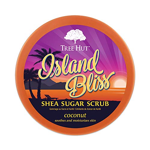 Tree Hut Island Bliss Shea Sugar Scrub, 18 oz, Ultra Hydrating and Exfoliating Scrub for Nourishing Essential Body Care