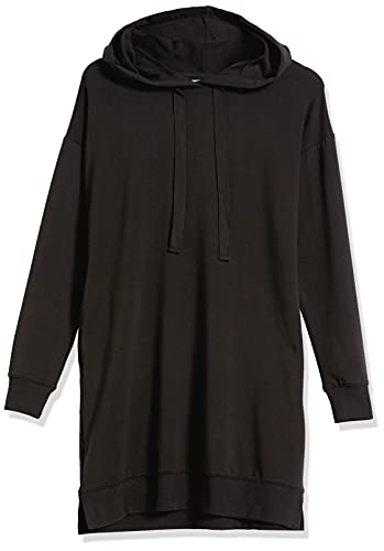 The Drop Women's Iona Long Sleeve Hooded Mini Sweatshirt Dress, Black, XL