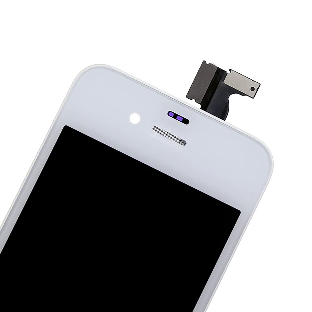 Trop Saint® Display Touch Screen Digitizer LCD Replacement Assembly for iPhone 4 with Repair Tools and Magnetic Project Map - White
