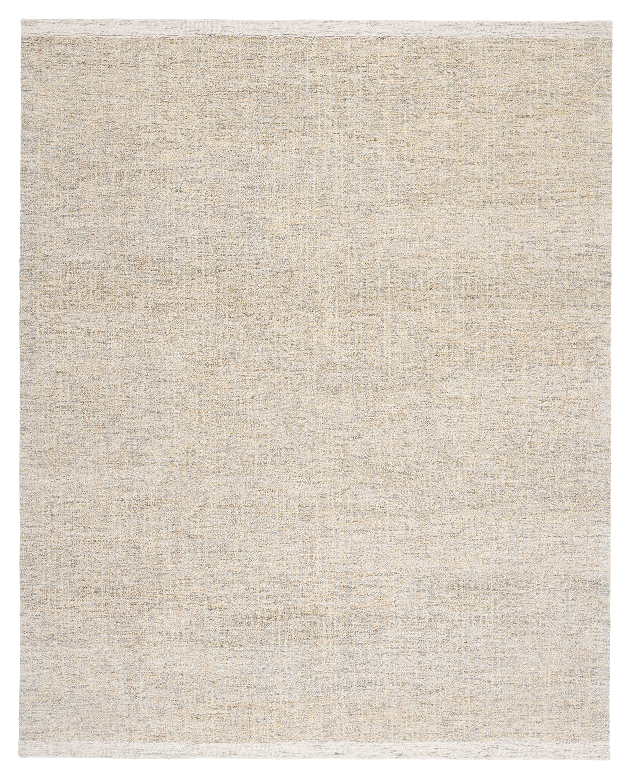 SAFAVIEH Metro Collection Area Rug - 8' x 10', Ivory & Grey, Handmade Wool, Ideal for High Traffic Areas in Living Room, Bedroom (MET151F)