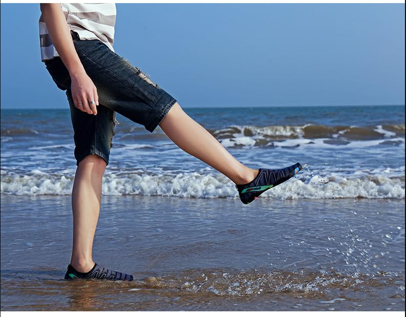 Unisex Soft Beach Shoes Anti Cushion Diving Barefoot Outdoor Aqua ShoesPopular (Black, us_Footwear_Size_System, Adult, Men, Numeric, Medium, Numeric_11)