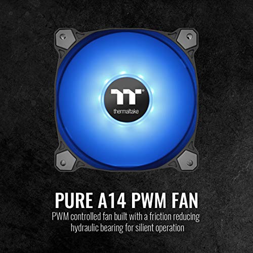 Thermaltake 140mm Pure A14 PWN Case Fan (Single Pack)-Blue CL-F110-PL14BU-B