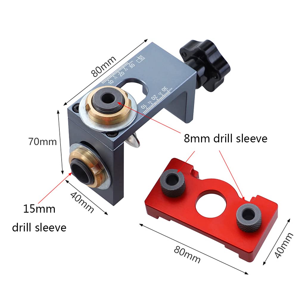 Self Centering Dowel Jig Kit Woodworking Center Finding Doweling Drill Guide Jig Kit Precise Locator Dowel Jig Locator Drill Template Guide