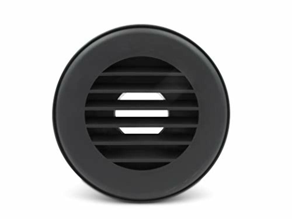 Thetford RV Camper Thermovent 2 inch Ducted Heat Vent Without Damper Black PN 94262, Black
