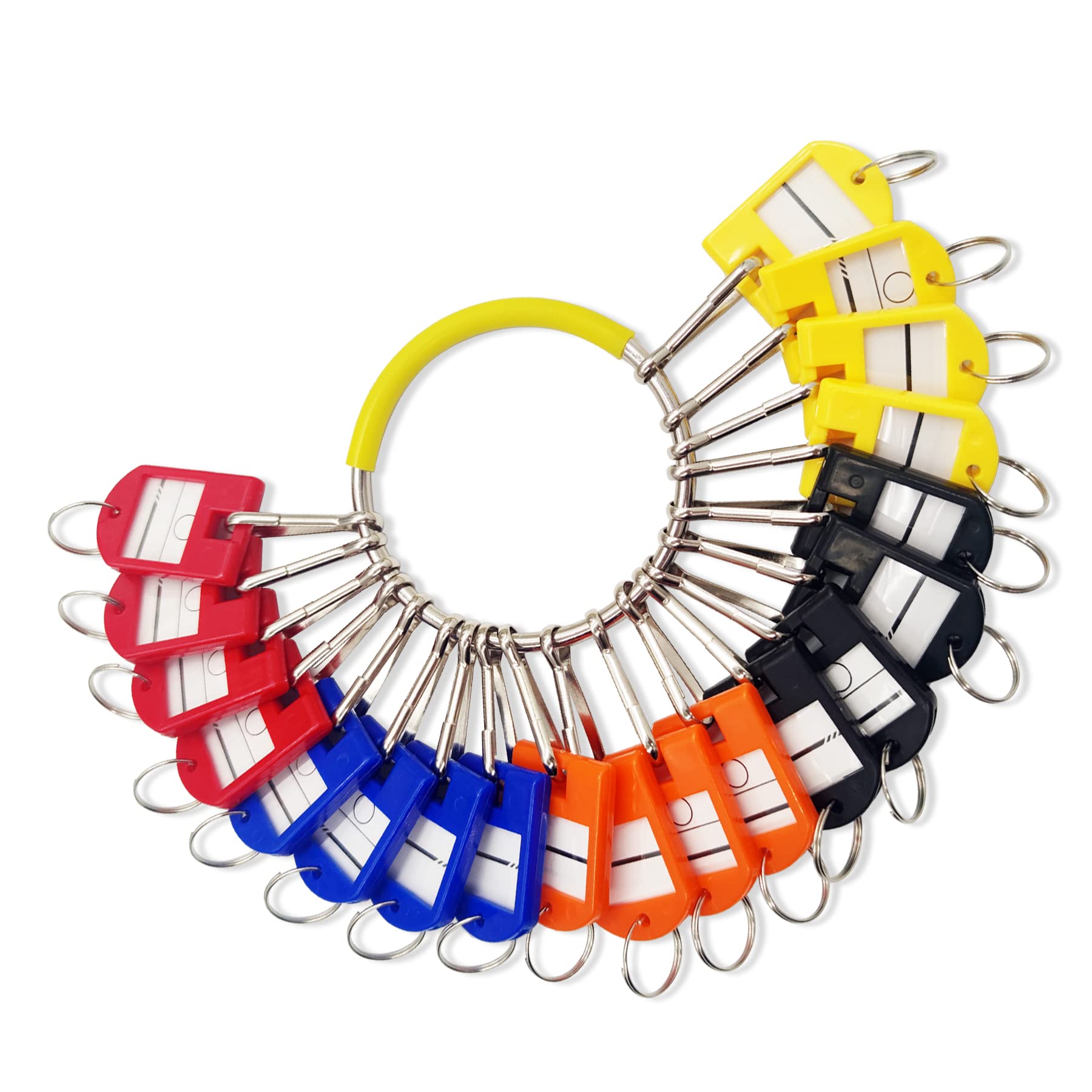 Sincengel Portable Key Organizer, Key Organizer Keychain with 20 Individual Spring Hooks and Key Tags for Multiple Keys, Lightweight Key Holder for Office, Janitor, Hotel, Apartments, Car Rental