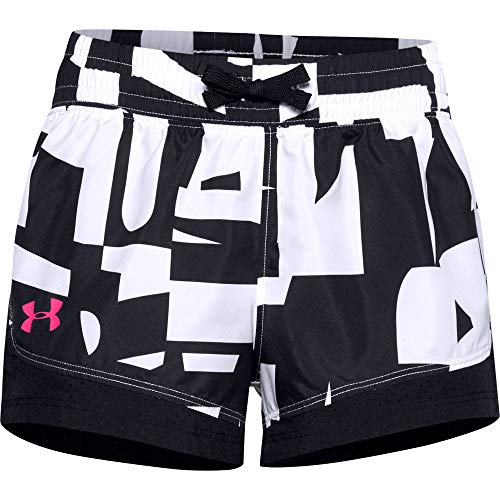 Under Armour Sprint Printed Shorts, Black (004)/Cerise, Youth Large