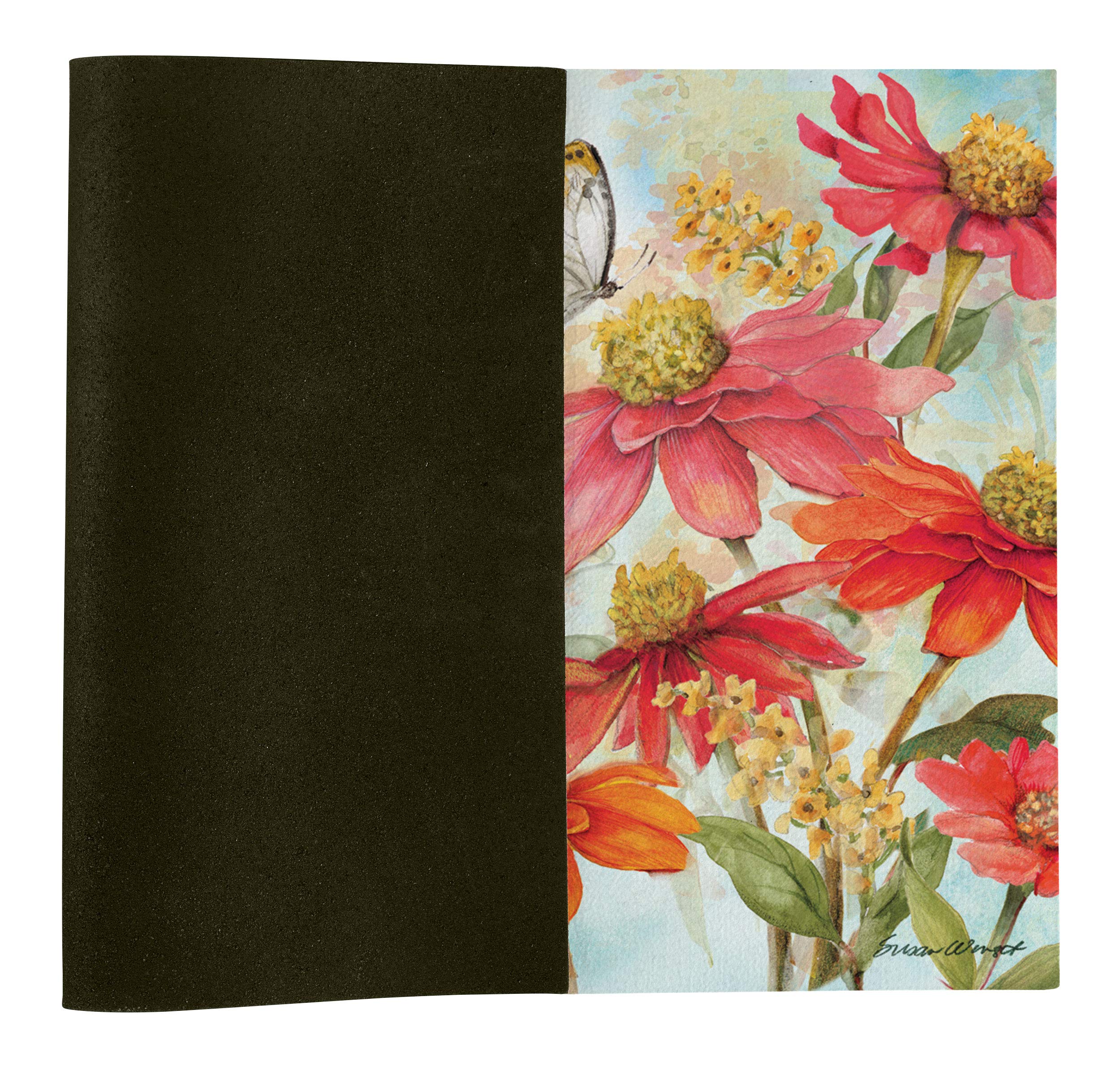 Studio M MatMates Summer Zinnias Decorative Floor Mat Indoor or Outdoor Doormat with Eco-Friendly Recycled Rubber Backing, 18 x 30 Inches
