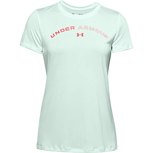 Under Armour Tech Twist Graphic Lu Short Sleeve Crew Neck, Seaglass Blue (403)/Beta, Small