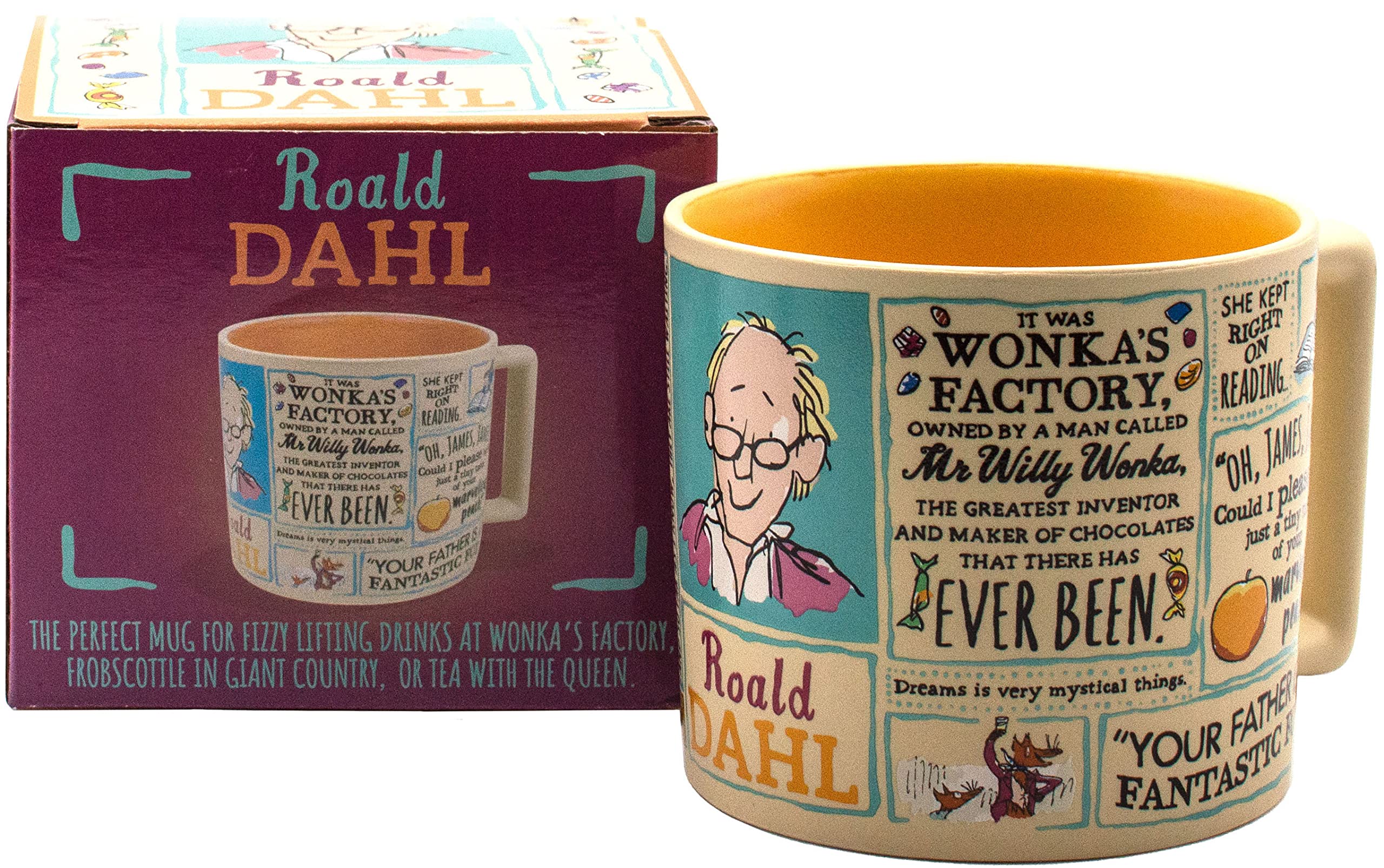 The Unemployed Philosophers Guild Roald Dahl Coffee Mug - Famous Characters and Quotes - Comes in a Fun Gift Box