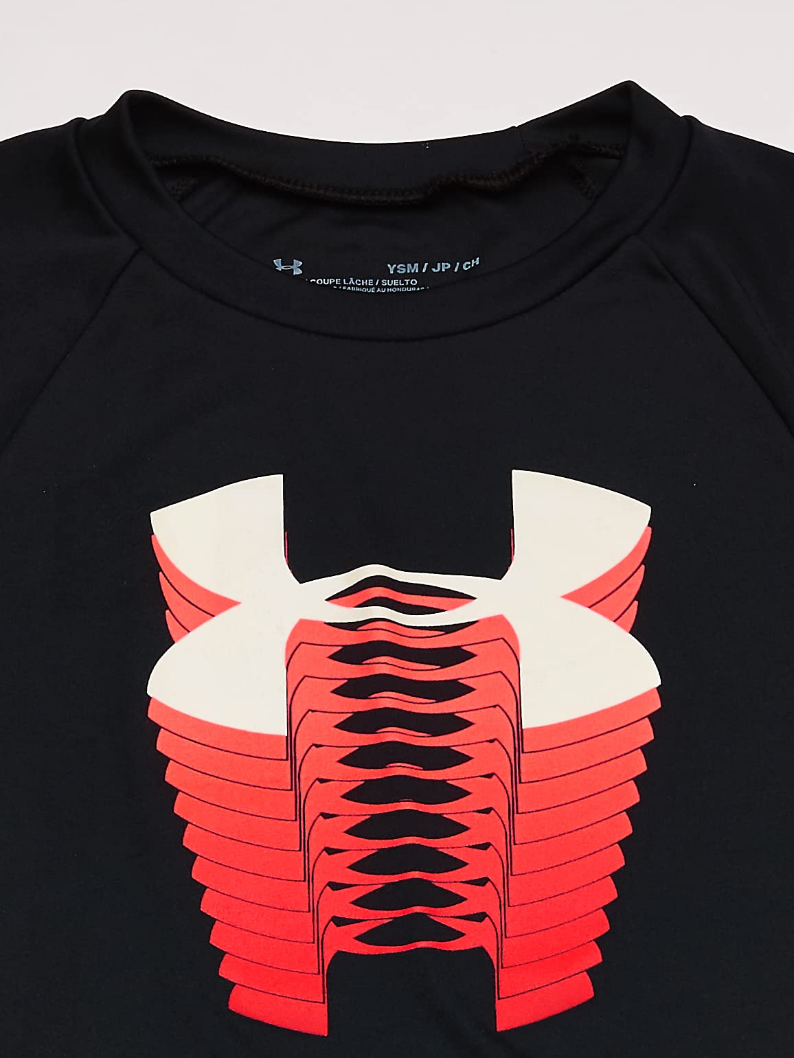 Under Armour Tech Glogradient Logo Short Sleeve T-shirt, Black (001)/White, Youth X-Small