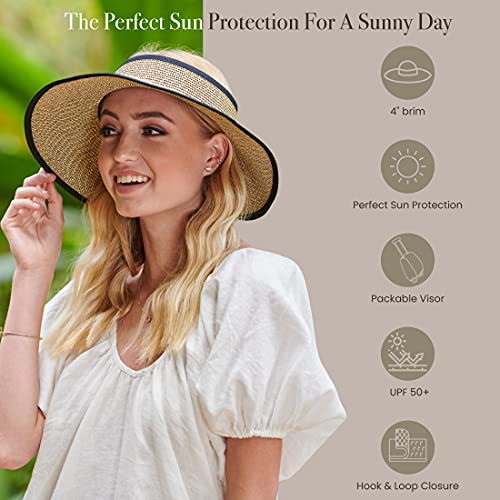 San Diego Hat Company's Signature Women's Ultrabraid Large Brim Visor