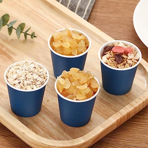 SIUQ 1200 Pack 3 oz Paper Cups, Disposable Bathroom Cups, Small Mouthwash Cups, Hot/Cold Beverage Drinking Cup (Navy Blue)