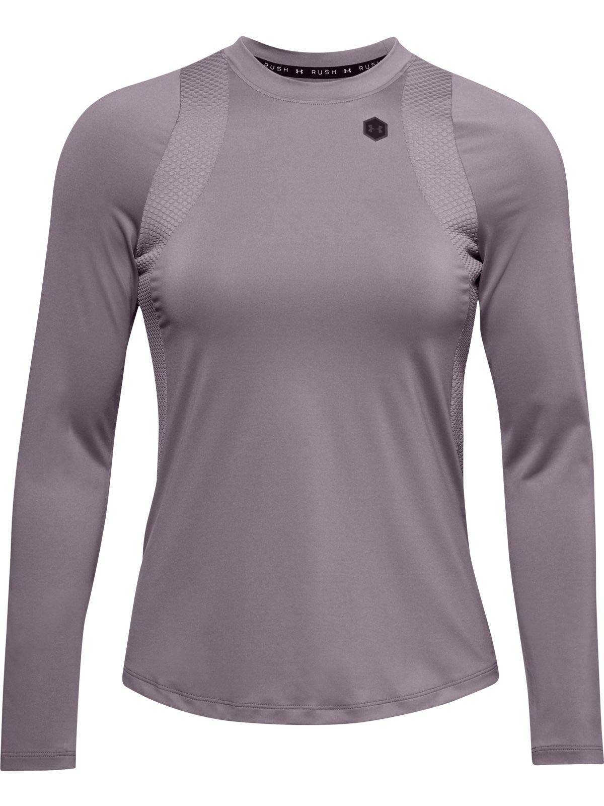 Under Armour Women's Rush Long Sleeve Workout T-Shirt , Slate Purple (585)/Iridescent , Large