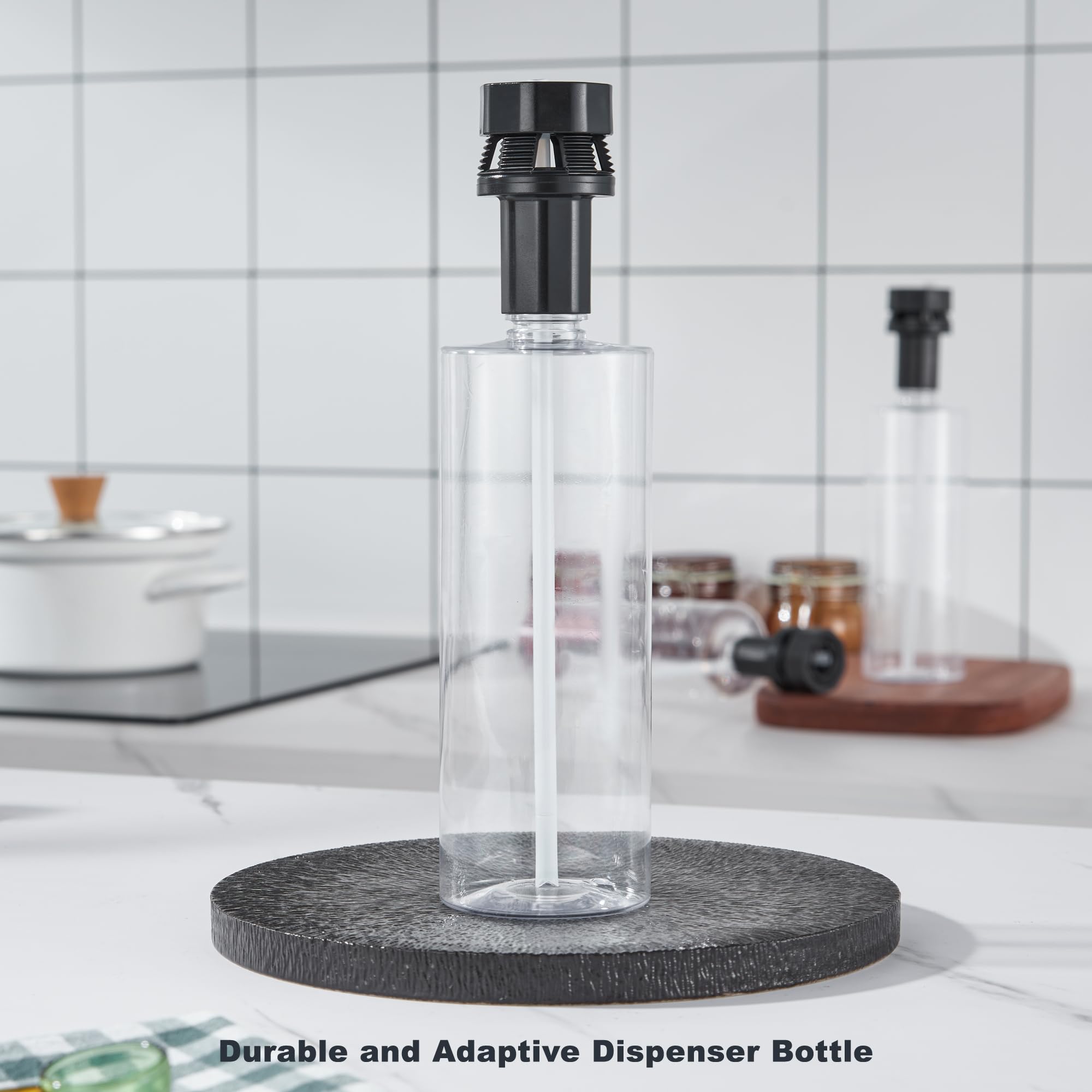 Updated Soap Dispenser Bottle for Kitchen Sink Bottle Replacement (500ML/17oz) DJS-ZYP-DJT-TM