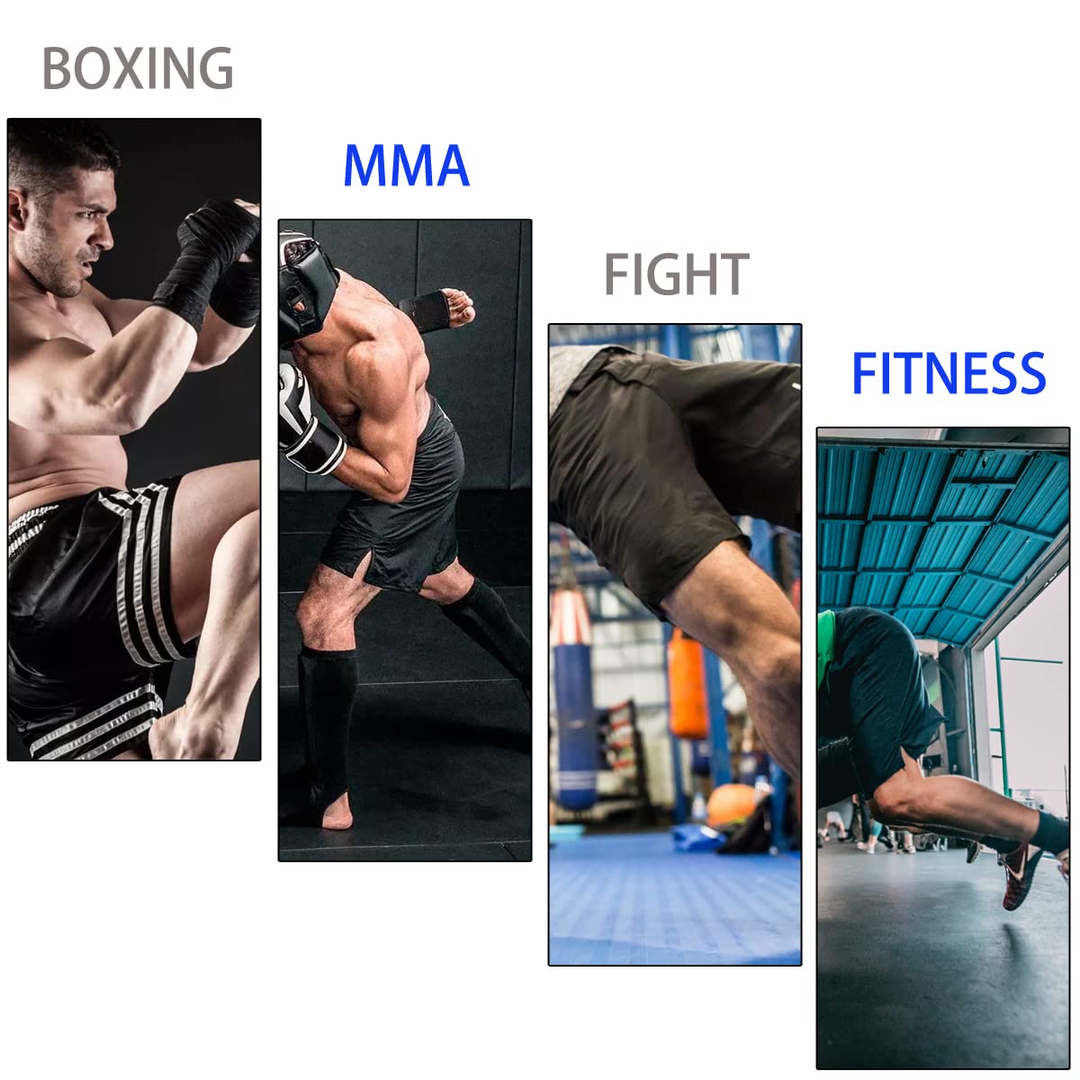 SOTF MMA Boxing Shorts Men Fight Shorts Men BJJ No Gi Shorts Gray Medium Waist 31.5-33 inch