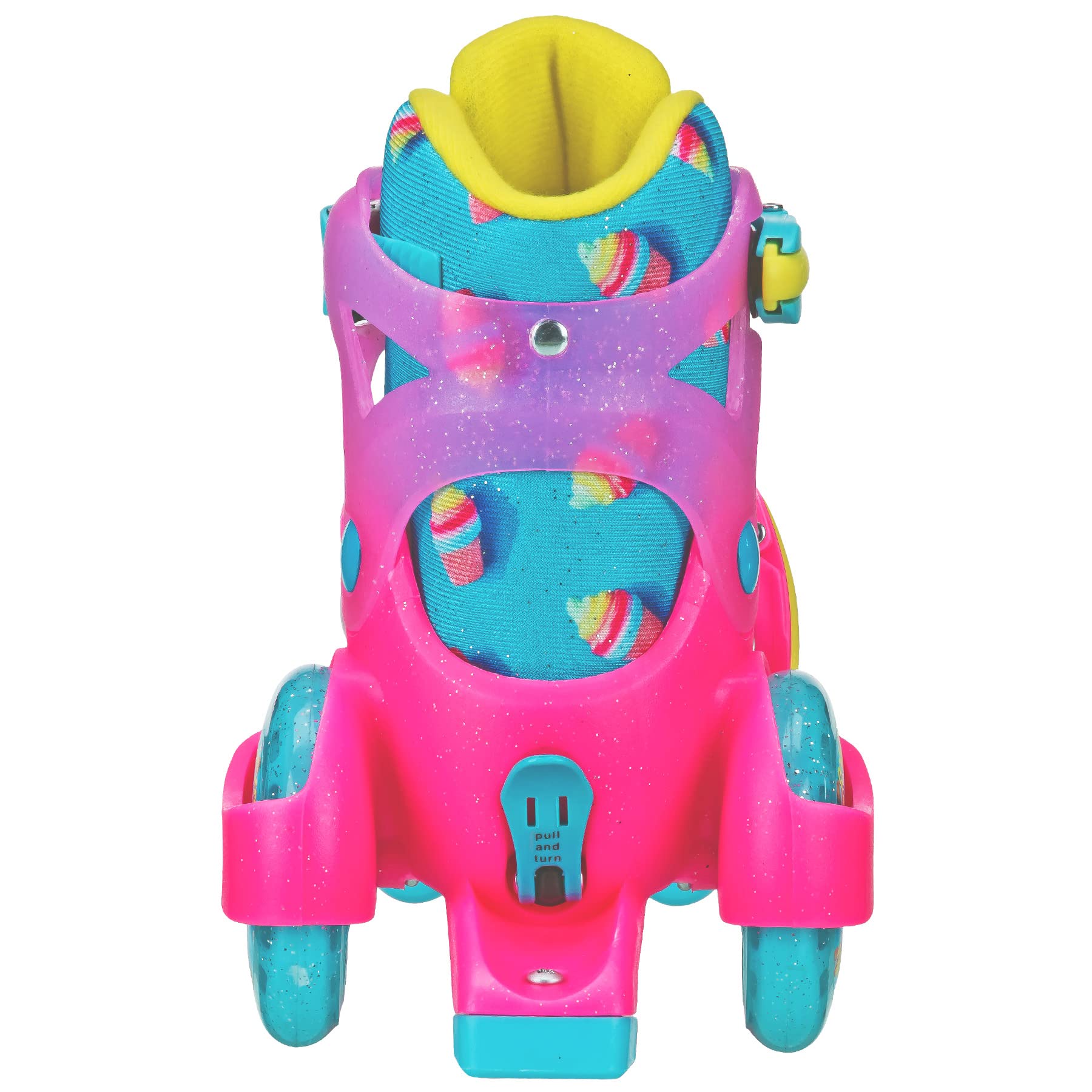 Roller Derby Fun Roll Roller Skates with Protective Gear, Adjustable Sizing, Skates for Beginners, Tri-Pack Protective Gear Included
