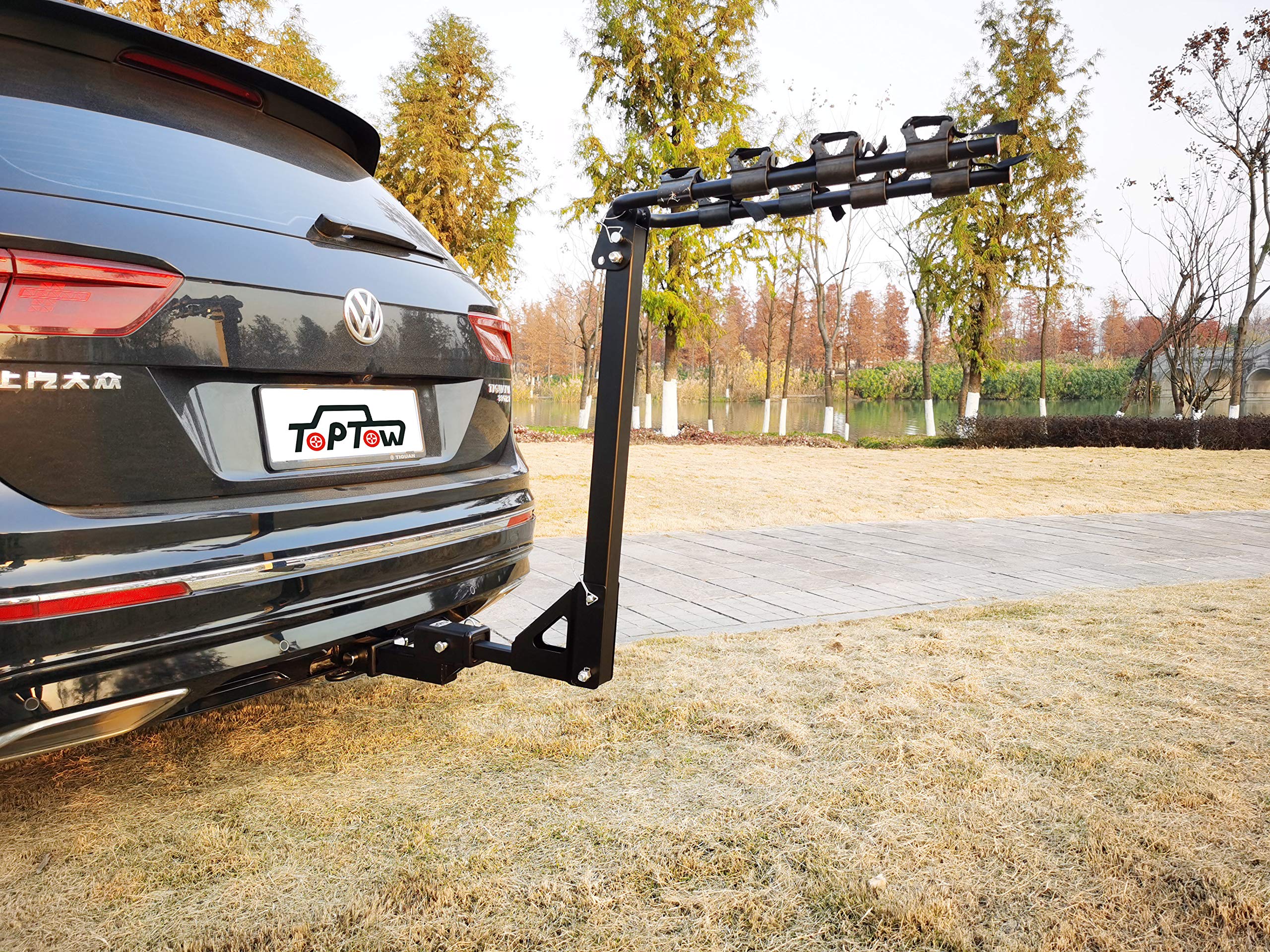 TOPTOW 64121 2-inch Receiver Trailer Hitch Extension Riser with 2-inch Rise/Drop, 2-inch Solid Shank, 10000lbs Capacity, Anti-Rattle Bolt
