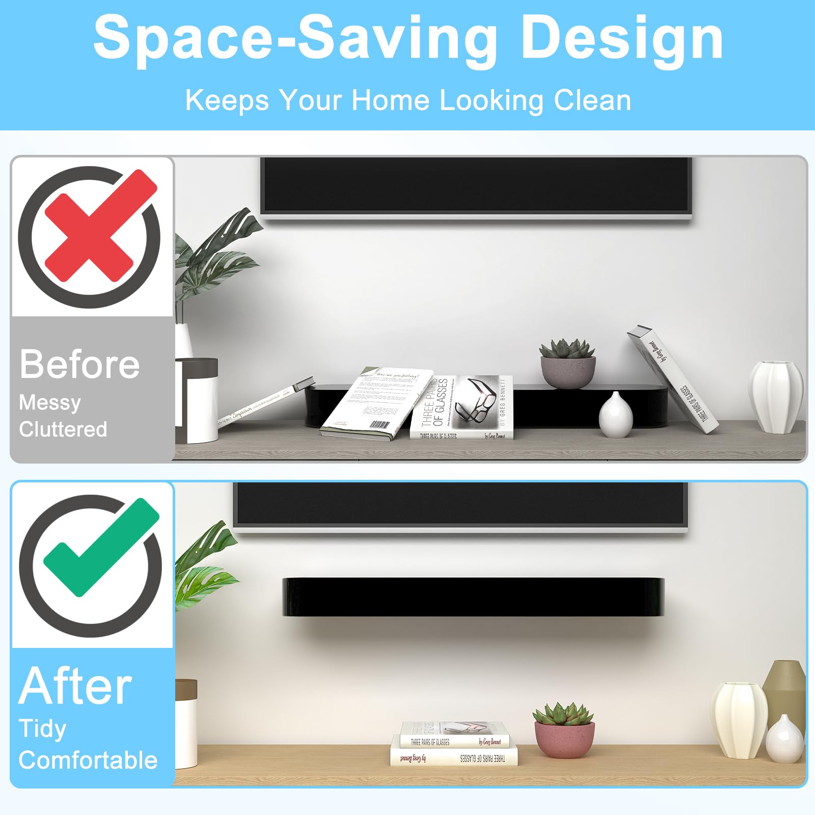 Soundbar Mount for Sonos Beam Wall Mount for Sonos Beam Gen 2 & Gen 1 Smart TV Sound Bar with Hardware kit, Black