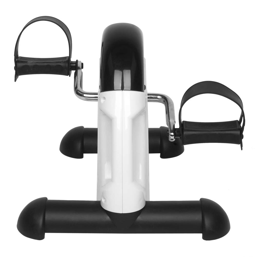Under Desk Bike Pedal Exerciser, Portable Exercise Pedal Bike for Legs and Arms with LCD Display (White)