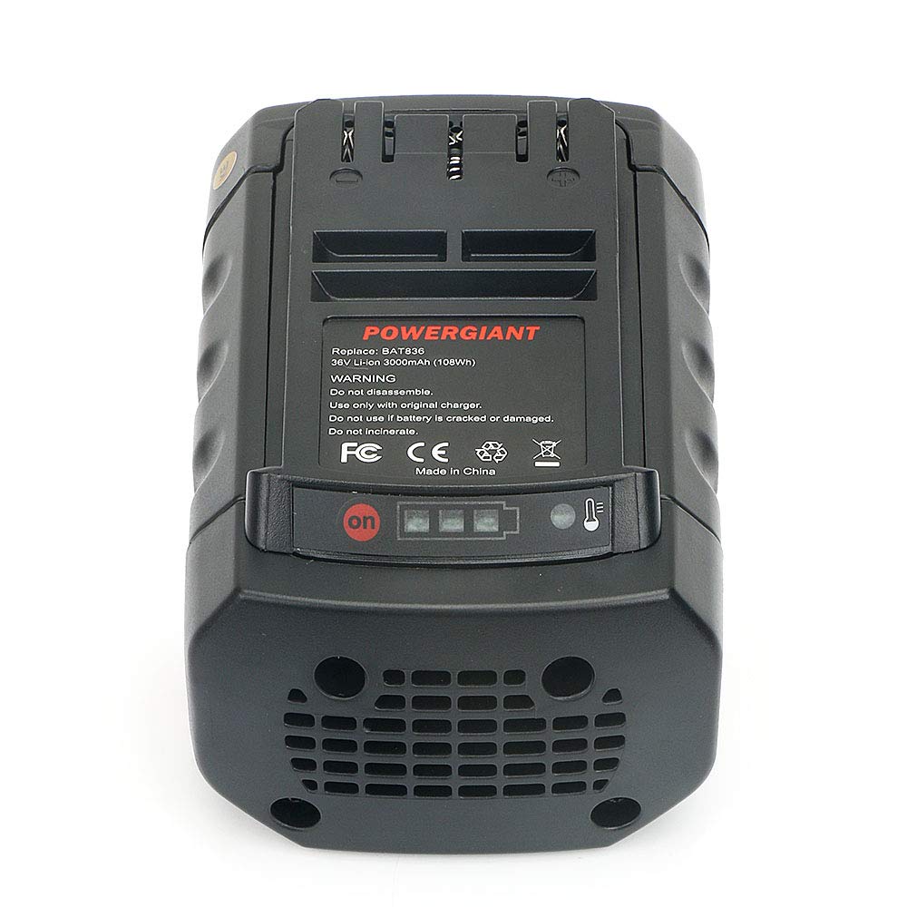 POWERGIANT 36V 3.0Ah Lithium-Ion Replacement Battery for Bosch BAT818, BAT836, 11536VSR 18636 18636-01 38636-01 GBH GKS 36 V-Li