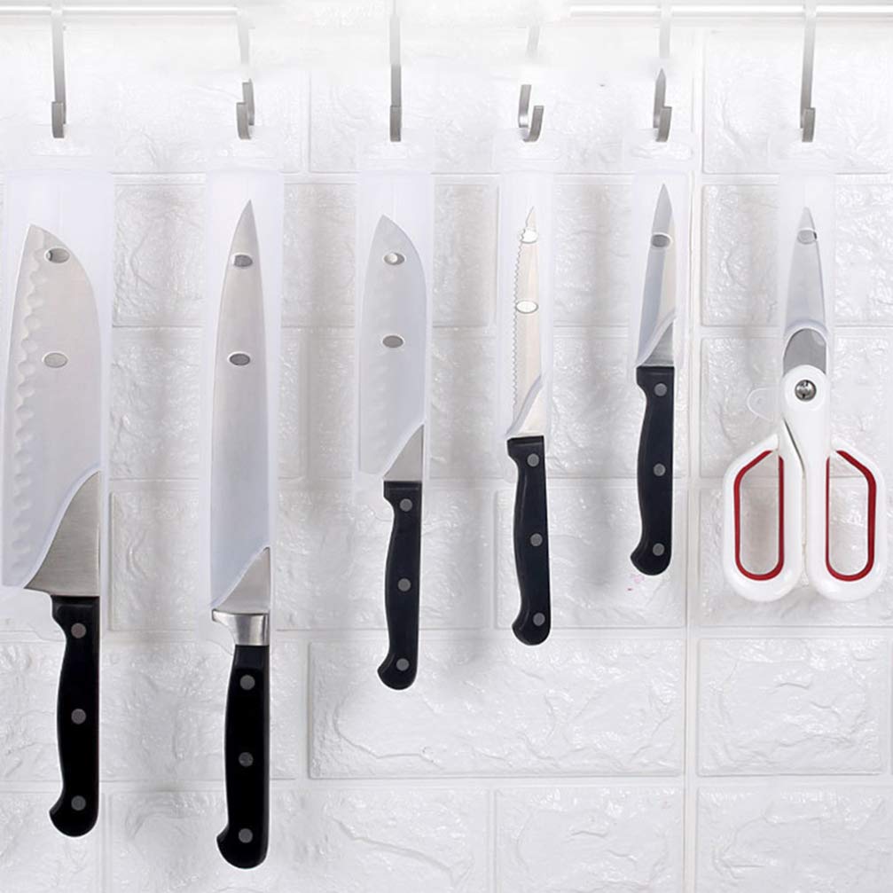 YARNOW 6pcs Knife Guards Universal Knife Cover Professional Knife Protector Plastic Knife Guards for Home Kitchen