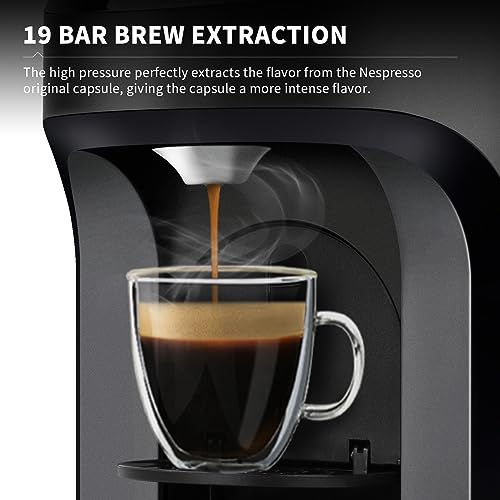 Vimukun Coffee Maker for Gronds Coffee, Coffee and Espresso Machine Combo, 19 Bar Pressure Pump, Removable Water Tank