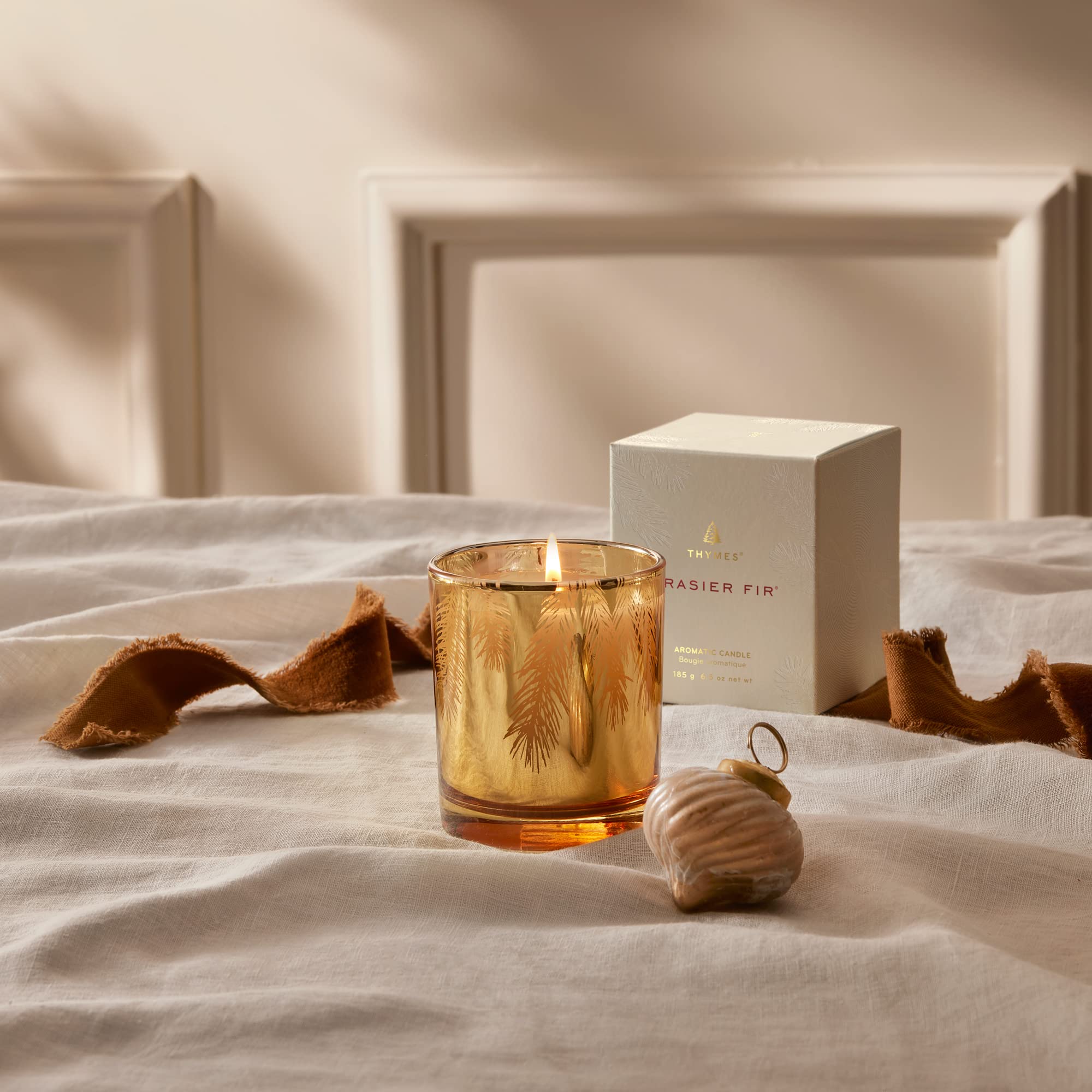 Thymes Votive Gold Candle - 2 Oz - Frasier Fir