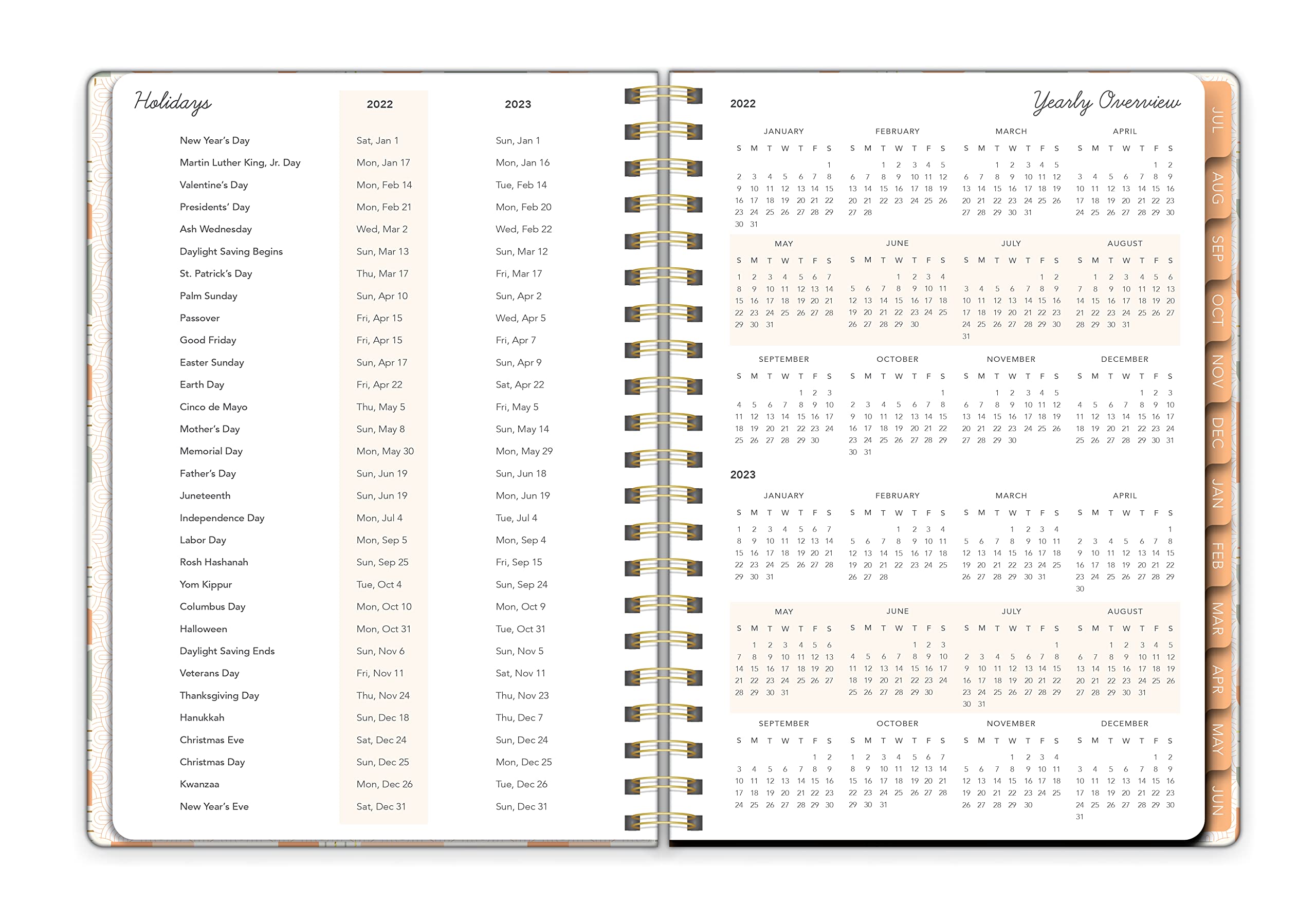 Southworth Academic Planner (July 2022-June 2023), 7" x 9.25", Playful Dots, Premium 28#/105 gsm Paper, Twin Wire (91088)