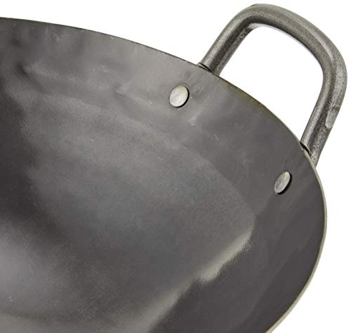山田工業所 Yamada Iron Hammered Wok 27cm (Plate Thickness 1.2mm) Black
