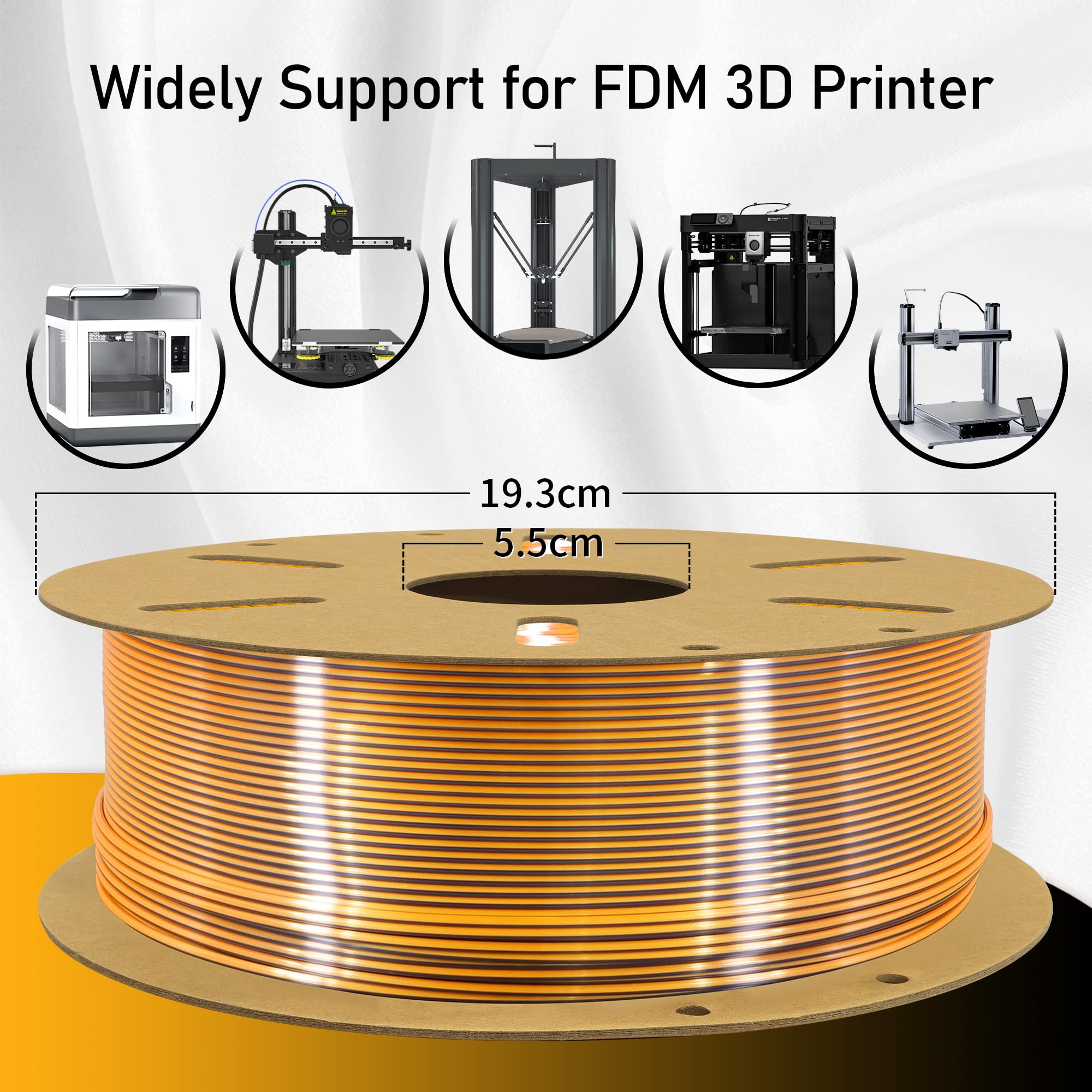 TTYT3D Black PLA 3D Printer Filament, Tidy Winding High Diameter Tolerance 1.75mm PLA, Widely Support for 3D Printer/3D Printing Pen; 1KG 2.2LBS Cardboard Spool 3D Printing Material