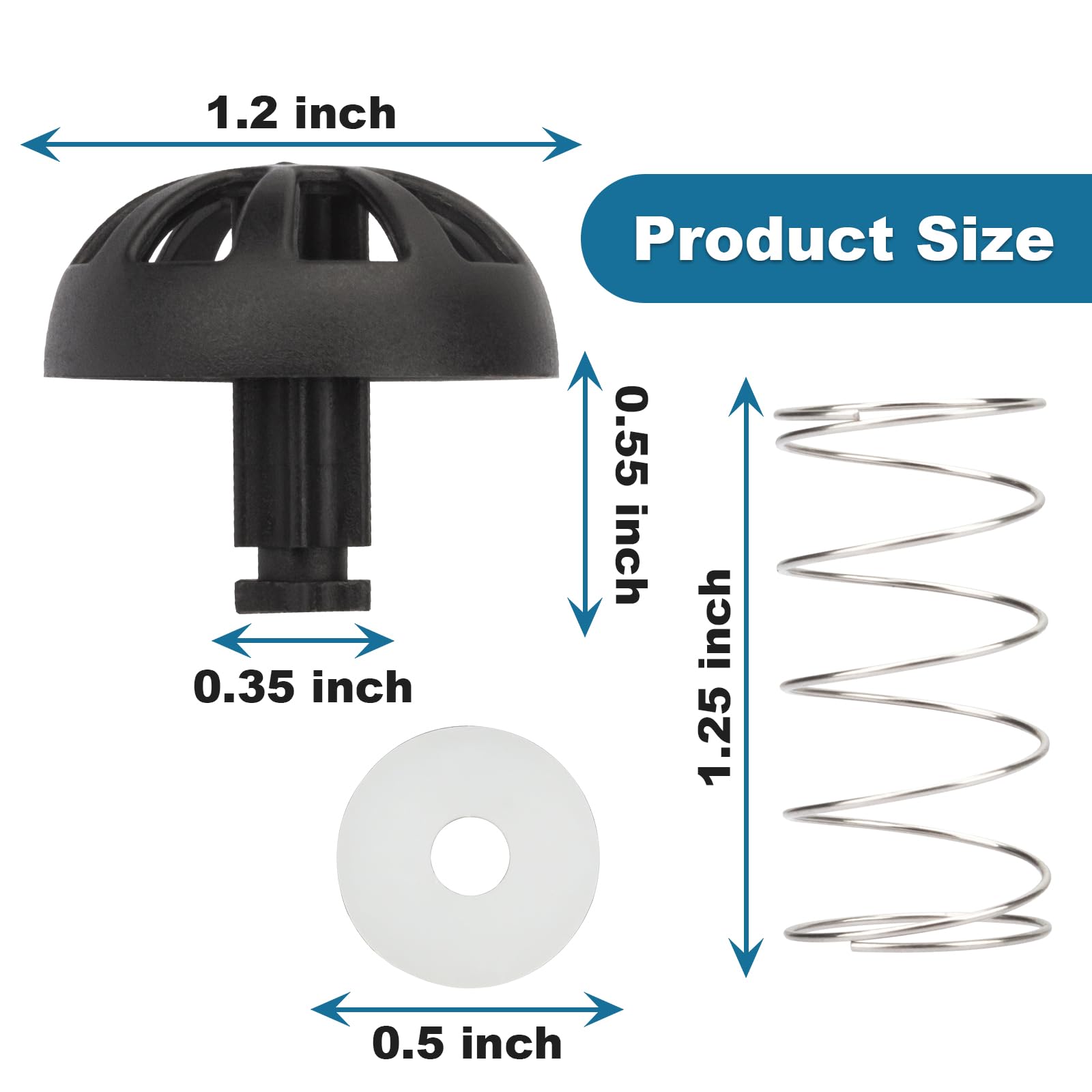 Showingo Coffee Machine Brew Basket Bottom Spring Loaded Stopper Kits(1 pack) ,Compatible with Mr. Coffee Parts 185774-000-000,112435-000-000, 112435000000, 112435 000 000