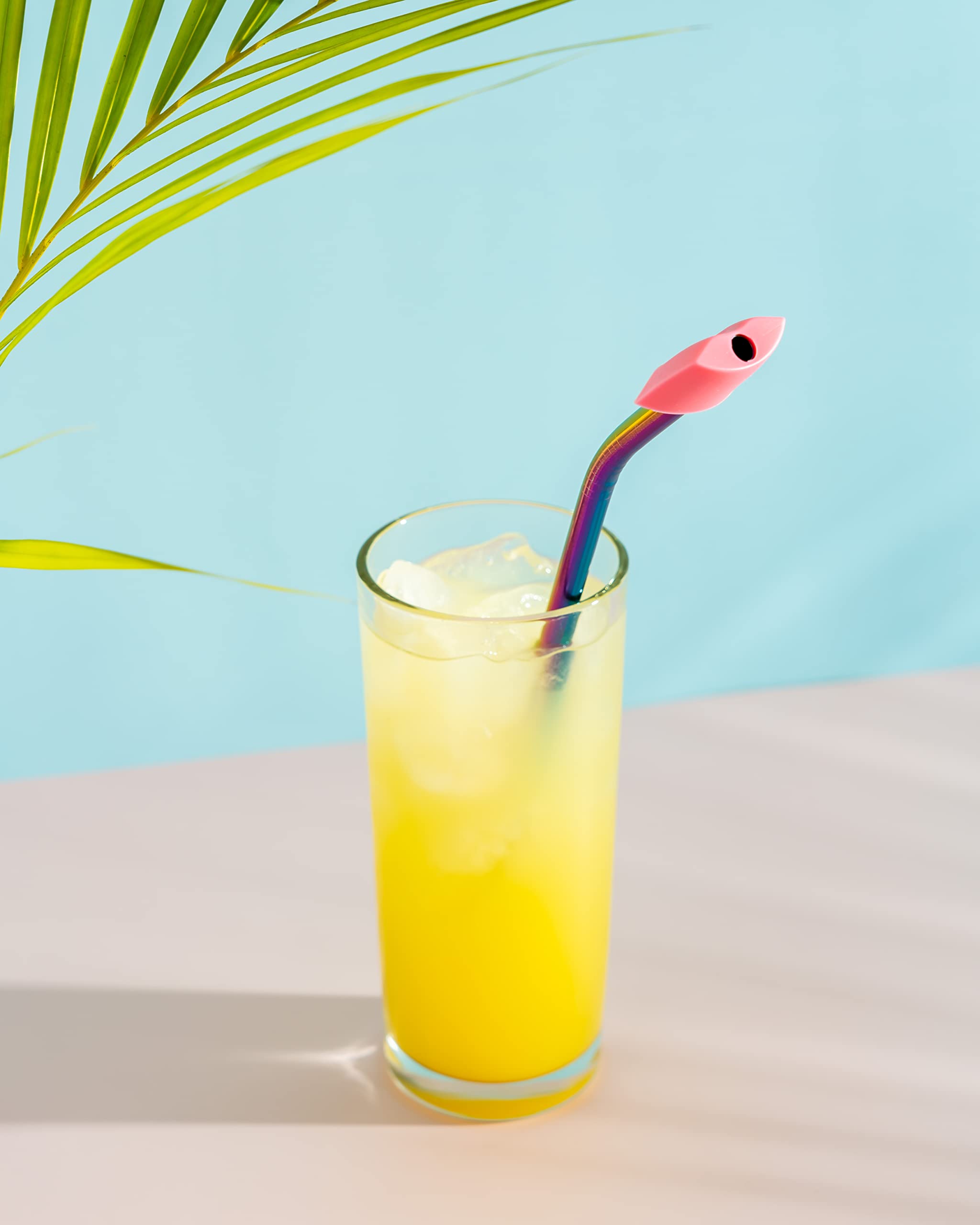 LipSip. Sip from a Straw Without pursing Your Lips to Help Prevent Lip Lines & Wrinkles. BPA-Free Dishwasher Safe Ecofriendly (Pink & Rainbow)