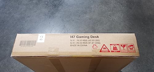 soges 120cm Gaming Desk Computer Desk Computer Gamer Pro Table with large Mouse Pad PC Desk Black Desk for Gaming, Studying and Working.