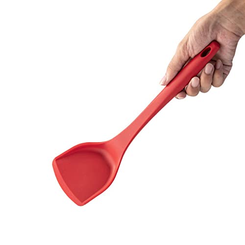SEWALL Heat Resistant Silicone Cooking Tools Kitchen Utensils Set Baking Pastry Tools Spoon Accessories (Size : Rojo)