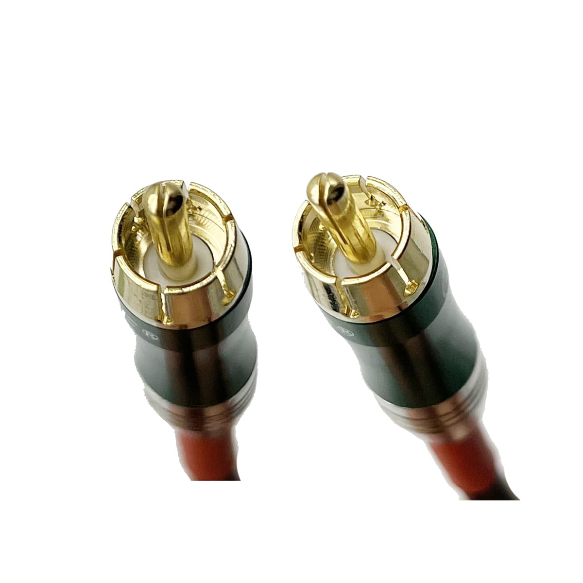 Seadream RCA to RCA Audio Cable Short 2Pack 1RCA Male to 1RCA Male Stereo Audio Cable Converter,Preamp Jumpers Male to Male Patch Cable 8 inch (Black+Green)