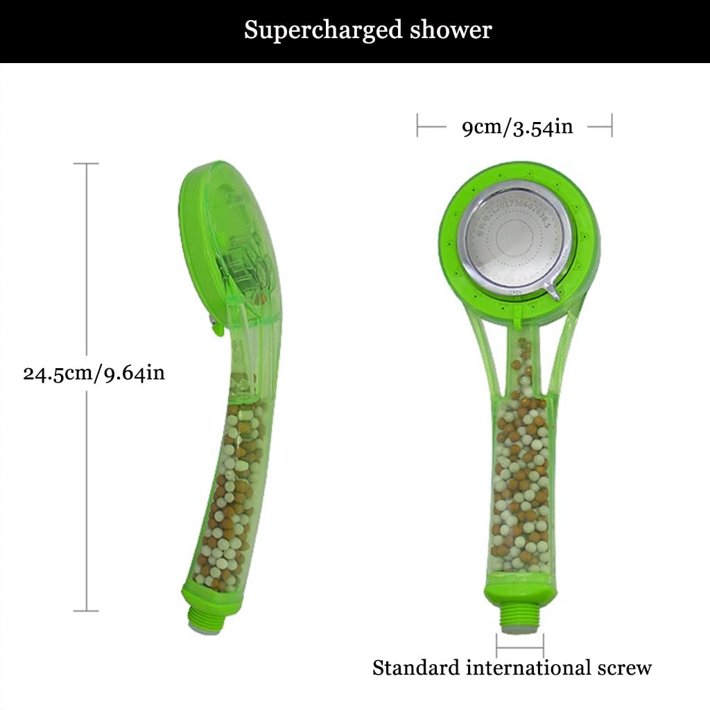 Spa hand-held shower head, hot spring shower Set, 3 Shower Modes, Bathroom Pressurized Shower Kit, Detachable, Negative ions Showerheads for everyone