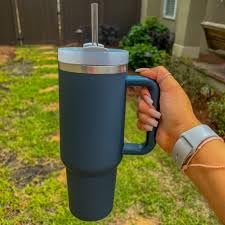 Simple Modern 40 oz Water Bottle Travel Mug with Handle and Straw Lid Insulated Reusable Stainless Steel Water Bottle (Stormy Sea)