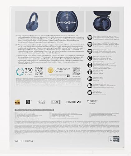 Sony Noise Cancelling Wireless Headphones - 30hr Battery Life - Over Ear Style - Optimised for Alexa and Google Assistant - Built-in mic for Calls - WH-1000XM4L.CE7 - Limited Edition - Midnight Blue