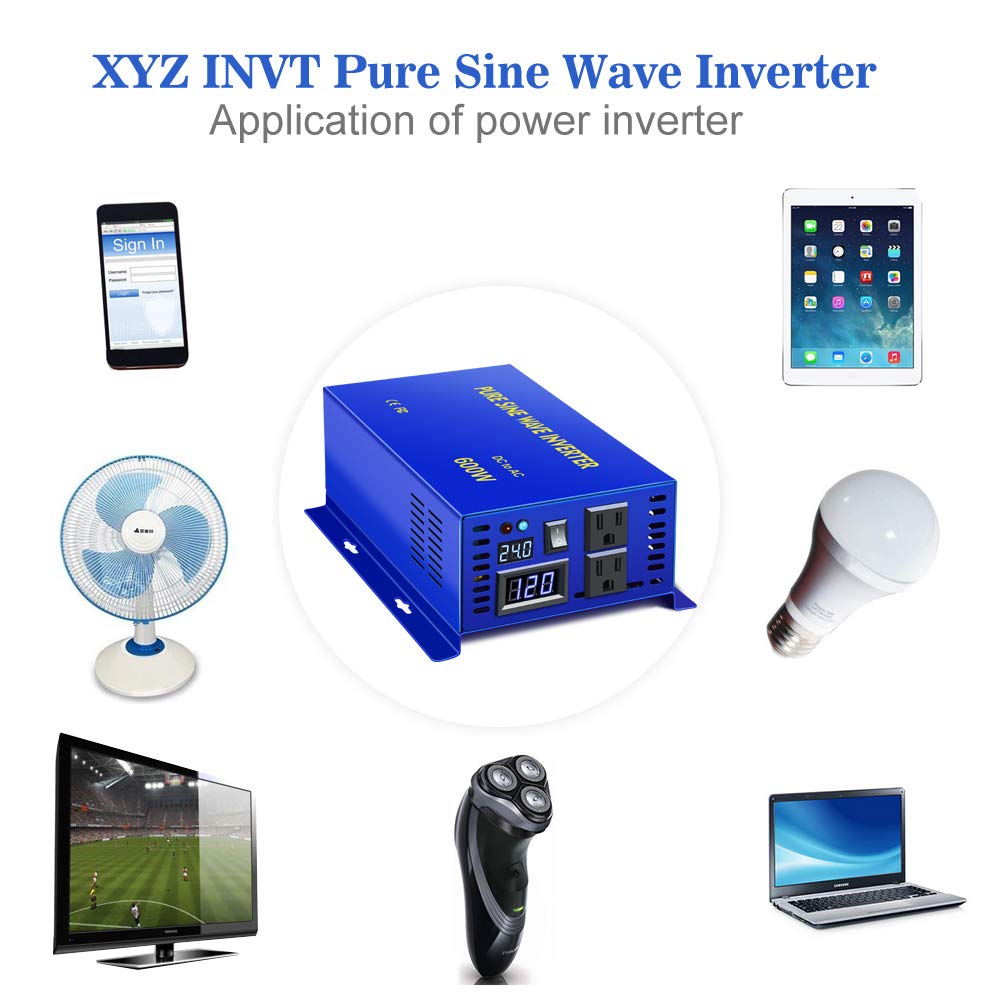XYZ INVT Pure Sine Wave Inverter 1000w 1500w (800W12V)