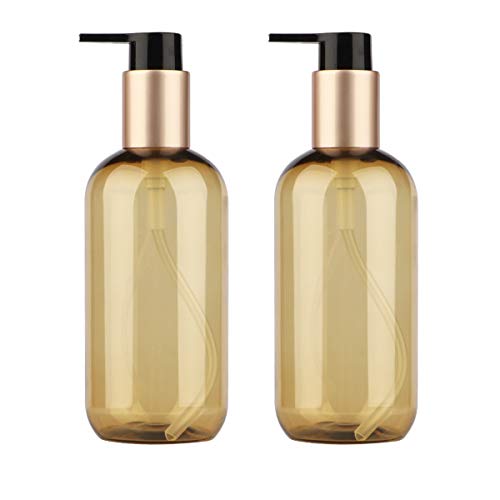 Yeeco Shampoo Bottles Refillable, Shampoo Dispenser Bottles 8.5oz/250ml, Pump Bottles 2 Packs, Shampoo and Conditioner Bottles for Bathroom, Bedroom and Kitchen