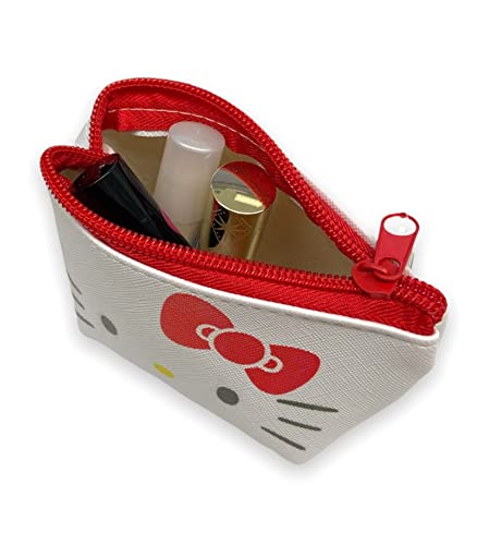 Sanrio Hello Kitty Face Boat Type Cosmetics Small Pouch Bag 4.3 in (W) × 3 in (H) × 2 in (D)