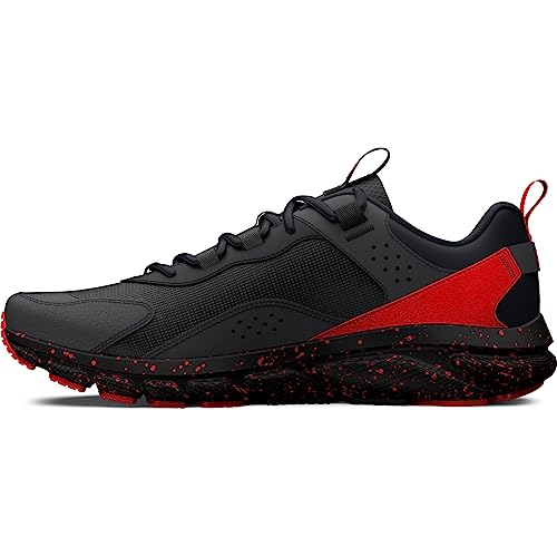 Under Armour Men's Charged Verssert Speckle, (106) Jet Gray/Red/Black, 9.5, US