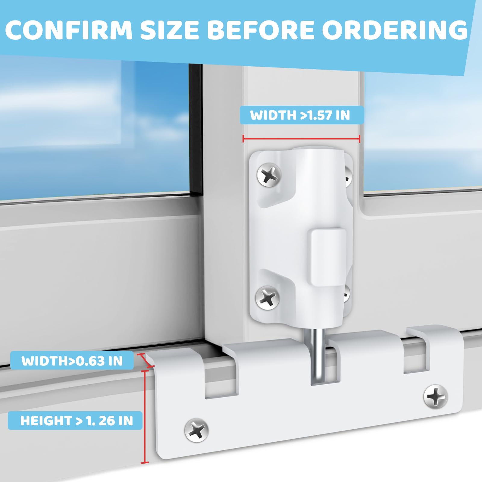 Undercounter Dishwasher Mounting Bracket Kit & Patio Sliding Door Lock Security