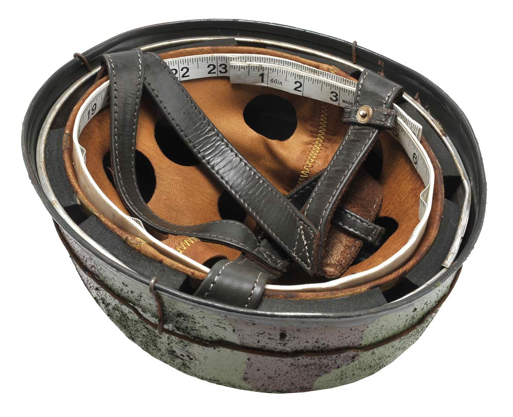 World War Supply German WW2 M38 Paratrooper Fallschirmjager Helmet Textured Green Brown Camouflage with Wire 1129WWS