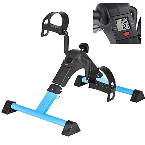 Under Desk Bike Pedal Exerciser, Foldable Mini Exercise Bike, Peddler Exerciser for Arms and Legs