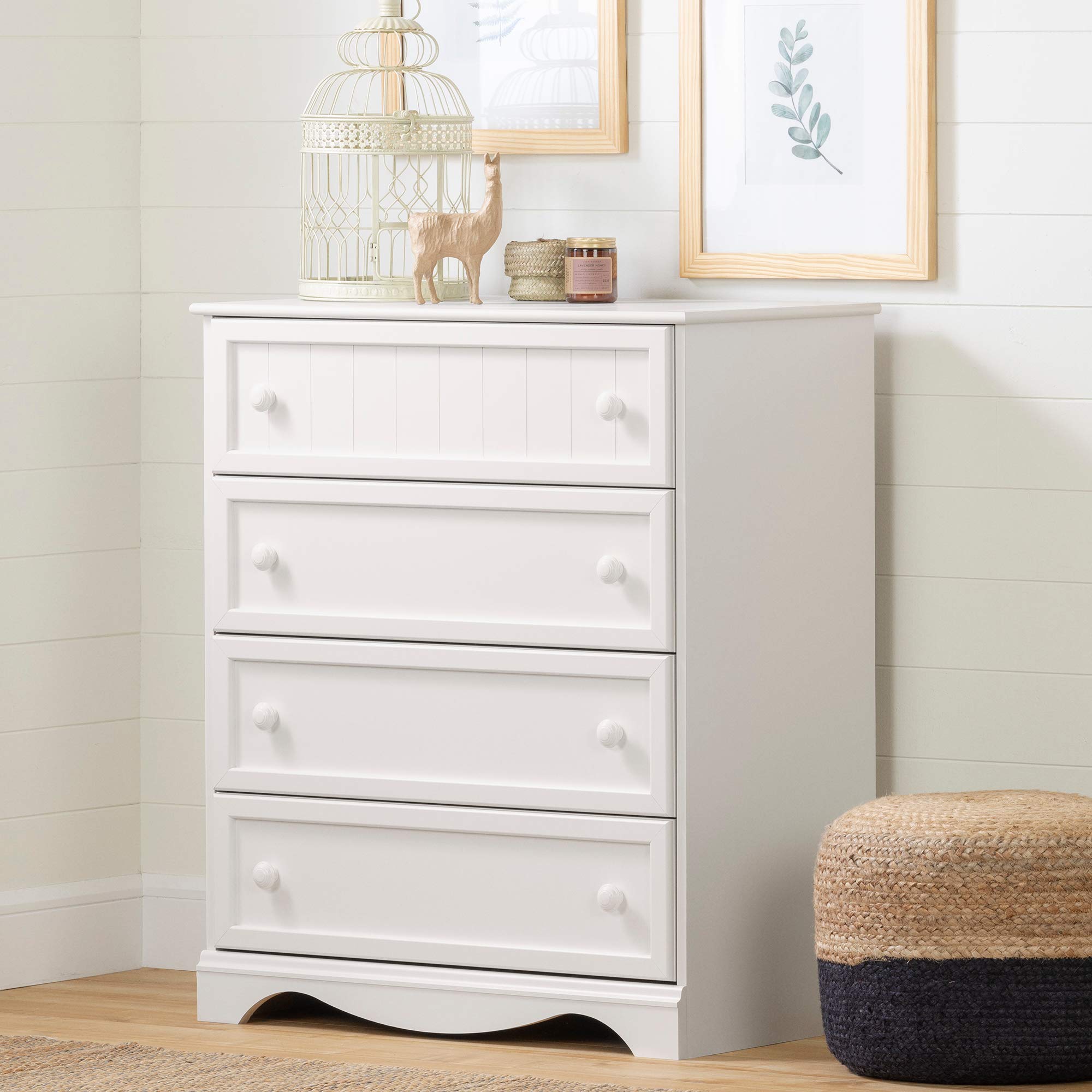 South Shore Savannah 4-Drawer Chest Chocolate, Coastal